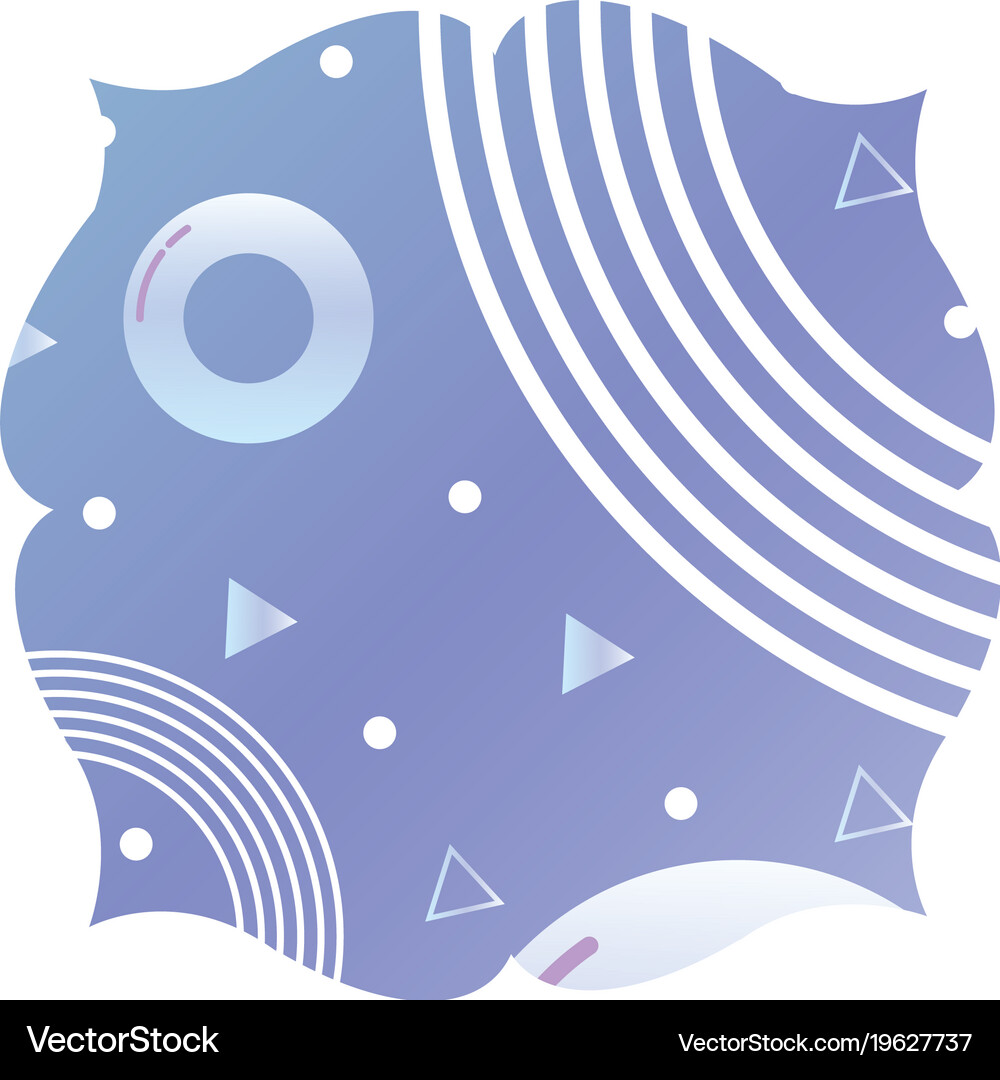 Frame with memphis style design Royalty Free Vector Image