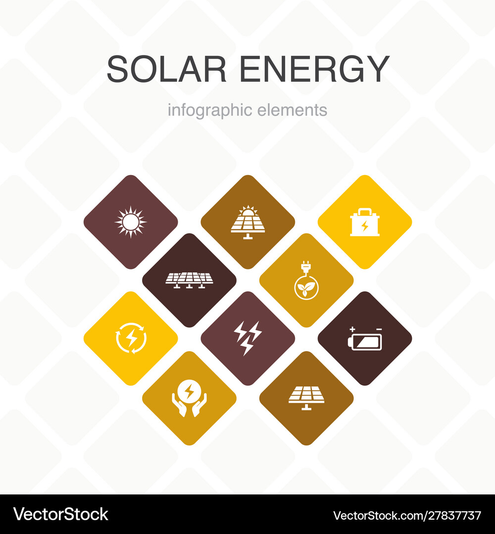 Solar Energy Icon Set - Renewable Power Royalty Free Vector