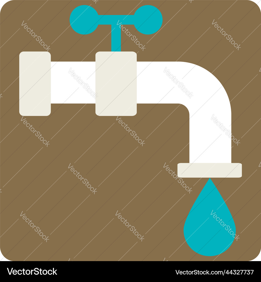 Water faucet on a white background Royalty Free Vector Image
