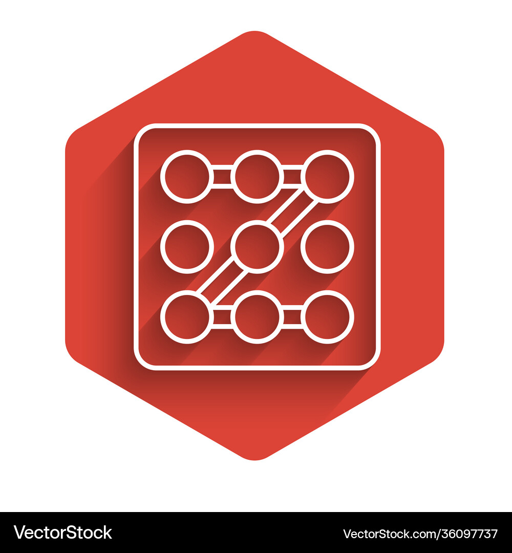 White line graphic password protection and safety Vector Image