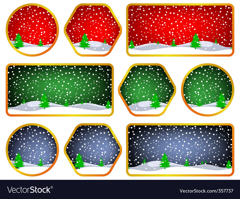 Winter labels Royalty Free Vector Image - VectorStock