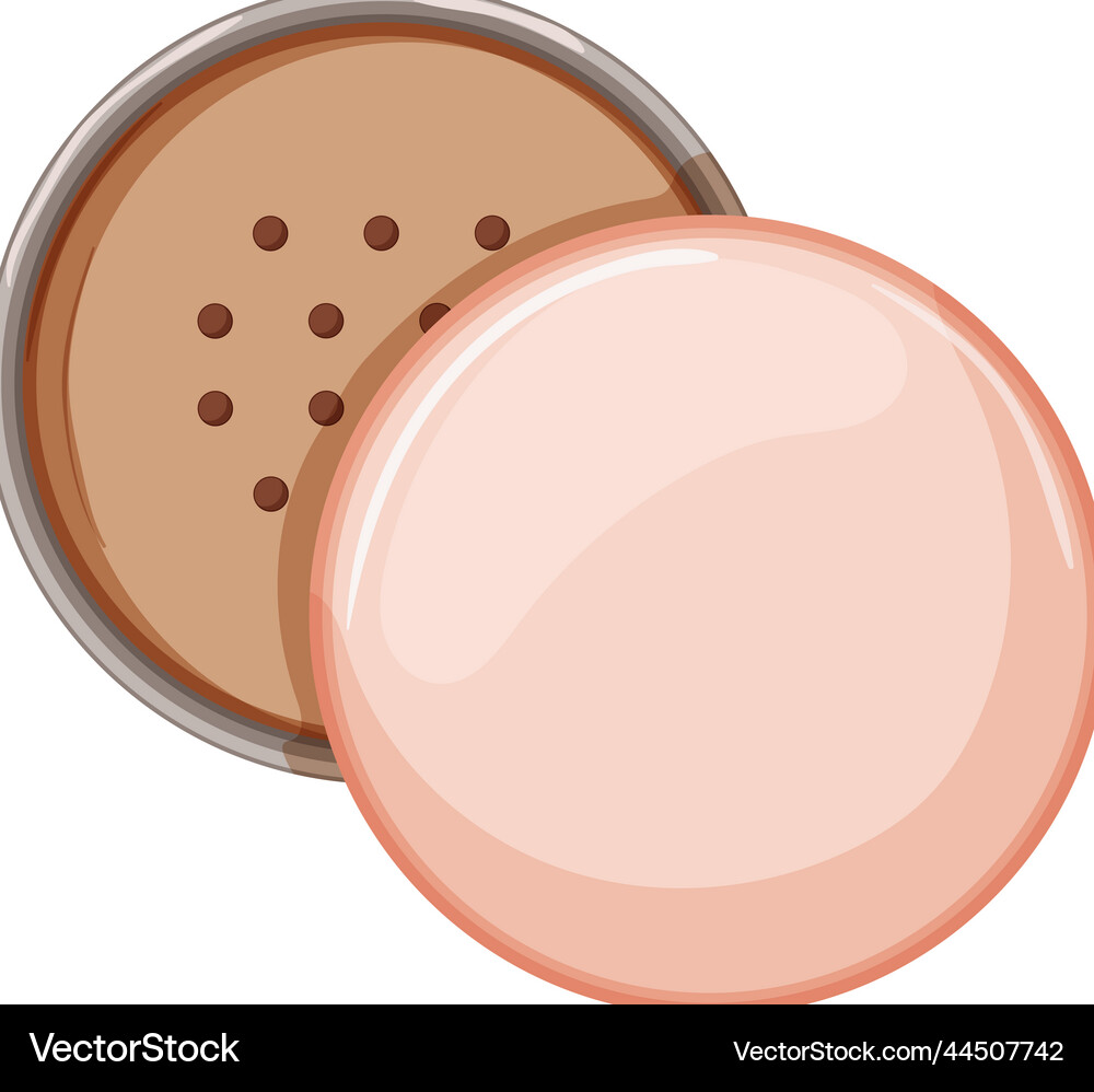 Blush powder cosmetic cartoon Royalty Free Vector Image