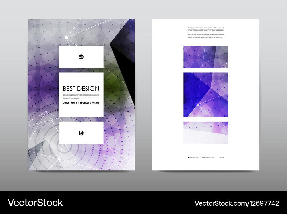 Brochure layout template flyer design Royalty Free Vector
