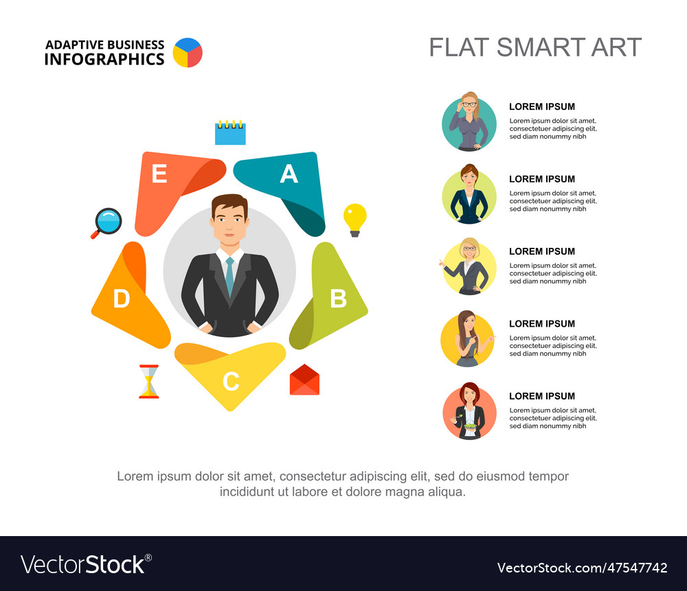 Business modules slide template Royalty Free Vector Image