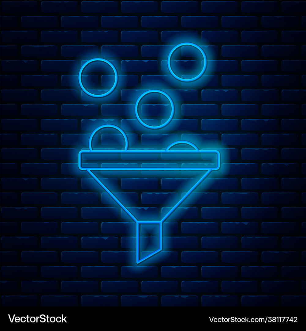 Glowing neon line lead management icon isolated Vector Image