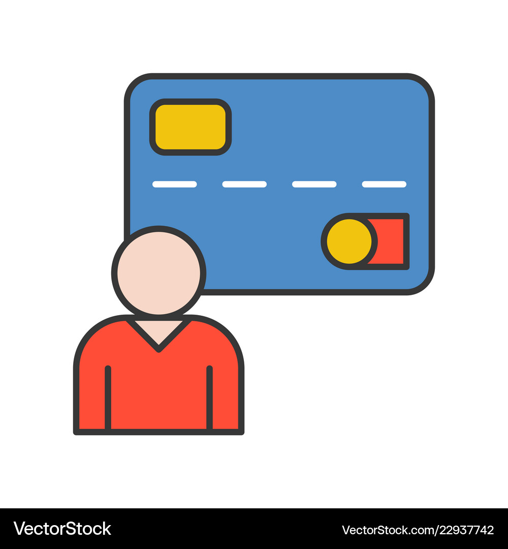 Human and credit card personal data or user bank Vector Image
