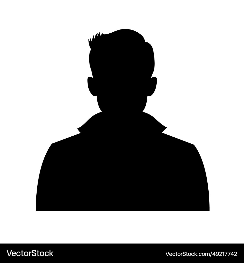 Man head black icon on white background man head Vector Image