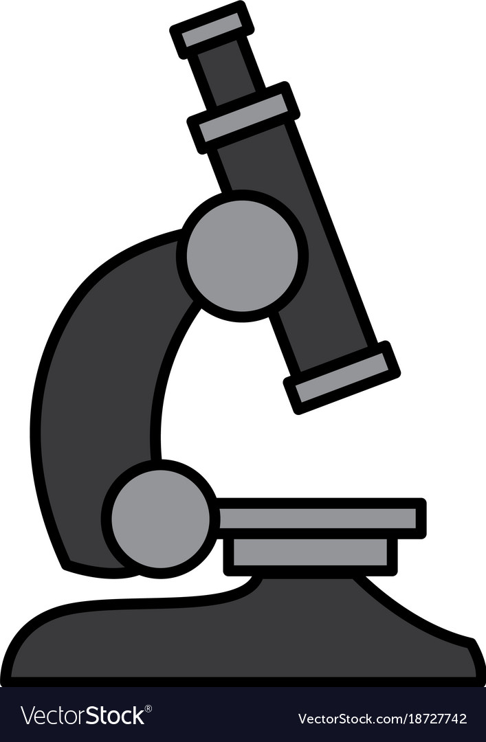 Microscope scientific tool Royalty Free Vector Image