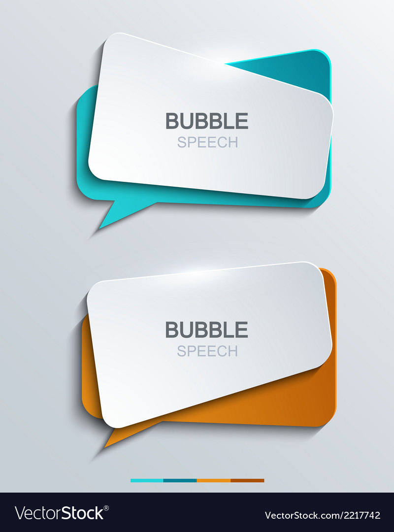 Modern bubble speech icons set Royalty Free Vector Image