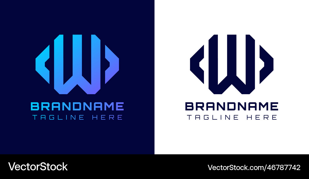 Modern letter w arrow logo suitable for any Vector Image