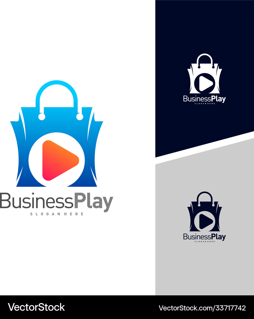 Play shop logo design template icon logo Vector Image