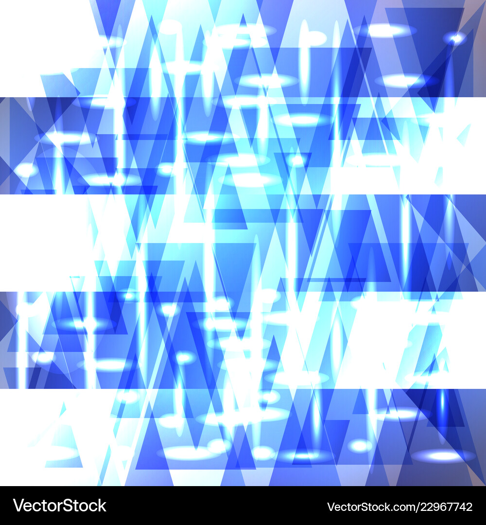 Shiny sky blue pattern of shards and stripes Vector Image
