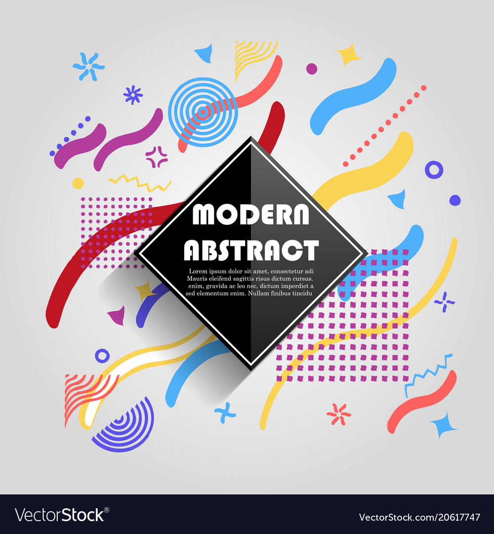 Abstract colorful geometric pattern design Vector Image