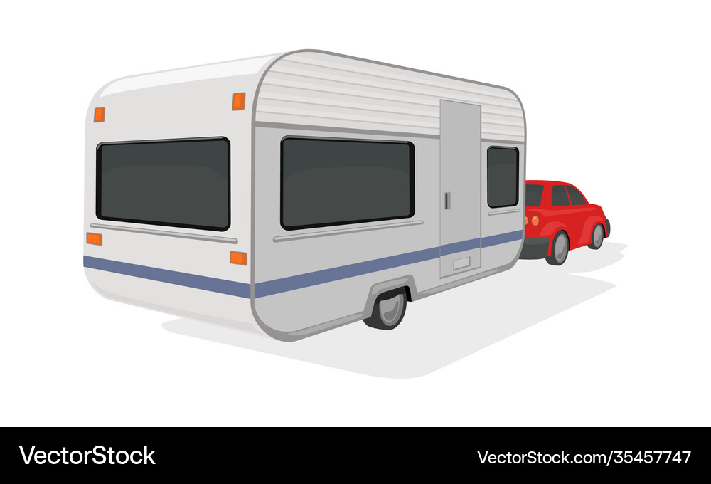 Cartoon mobile home for living Royalty Free Vector Image