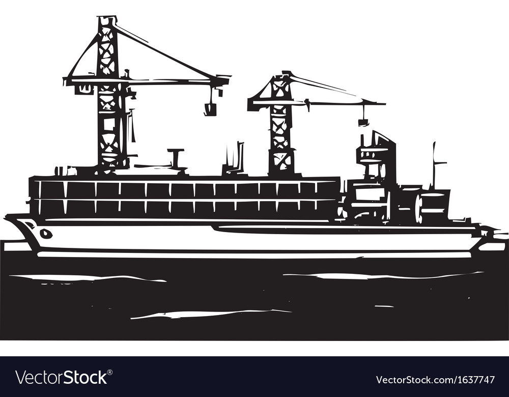 Container ship Royalty Free Vector Image - VectorStock