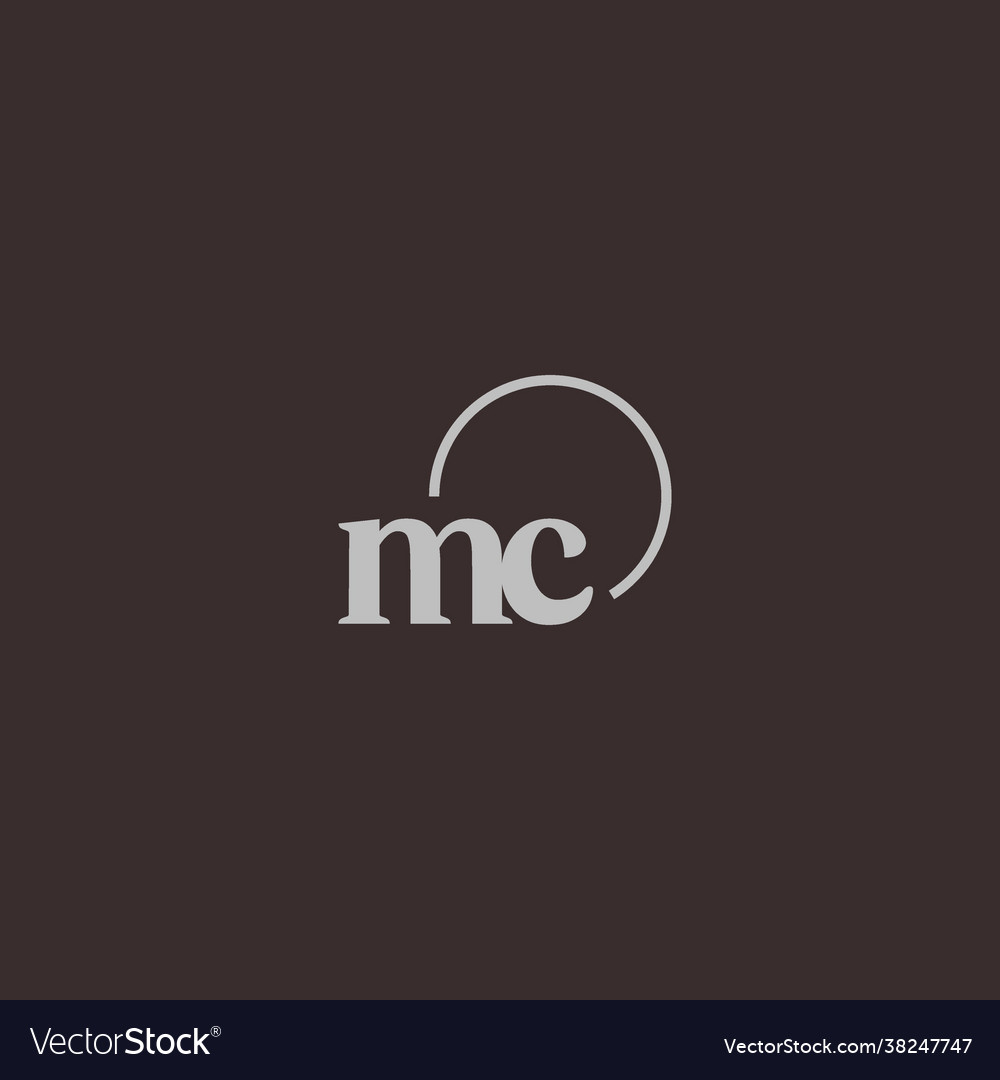Mc initials logo monogram Royalty Free Vector Image