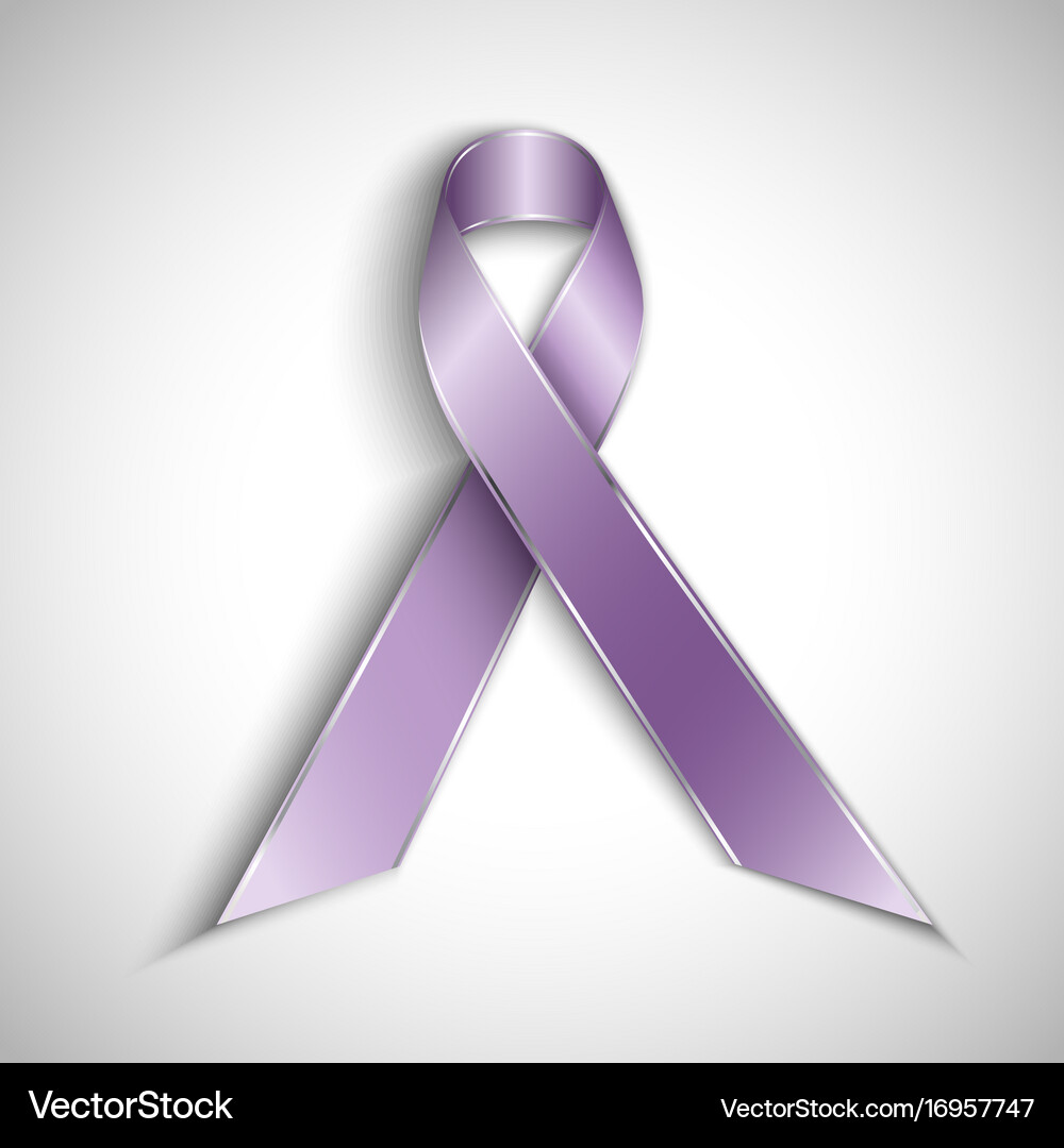 Purple ribbon isolated on white background Vector Image
