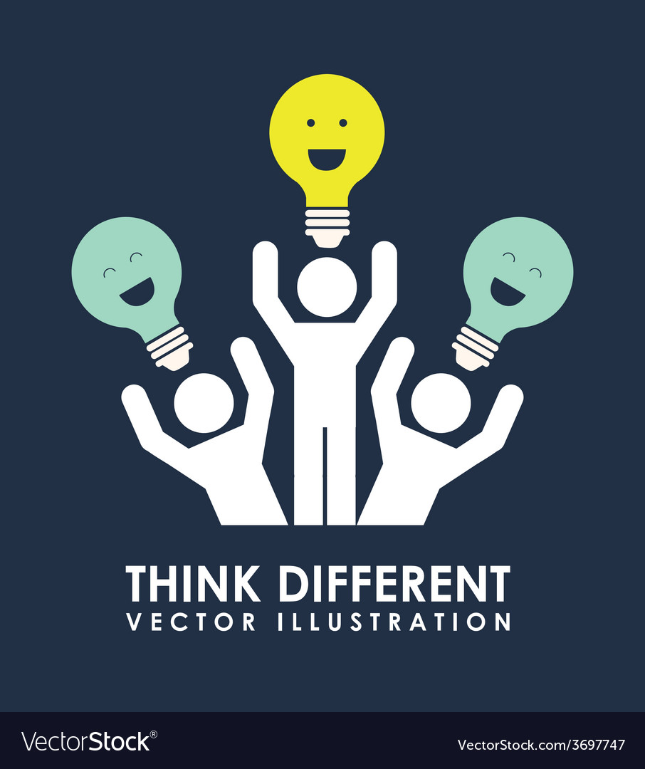 Think different Royalty Free Vector Image - VectorStock