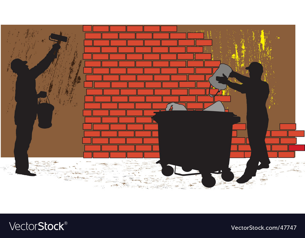 Two workers Royalty Free Vector Image - VectorStock