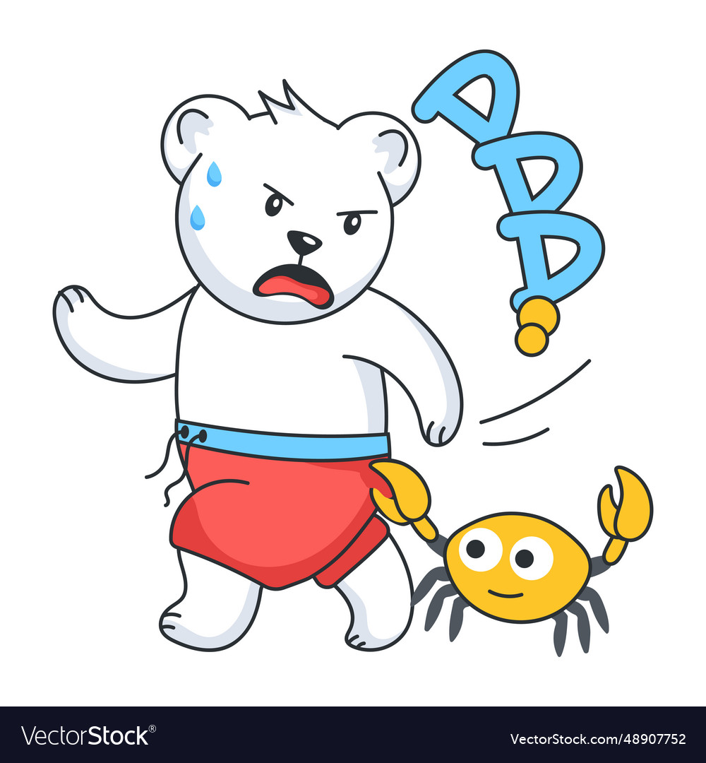 Bear crab Royalty Free Vector Image - VectorStock