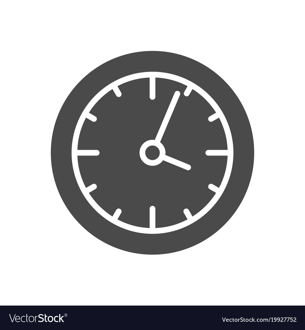 Clock solid icon Royalty Free Vector Image - VectorStock