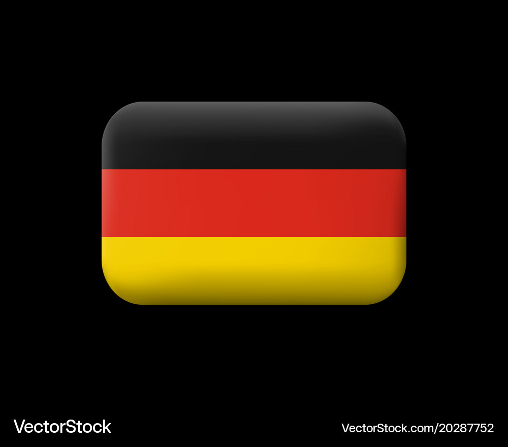 Flag of germany matted icon and button Royalty Free Vector