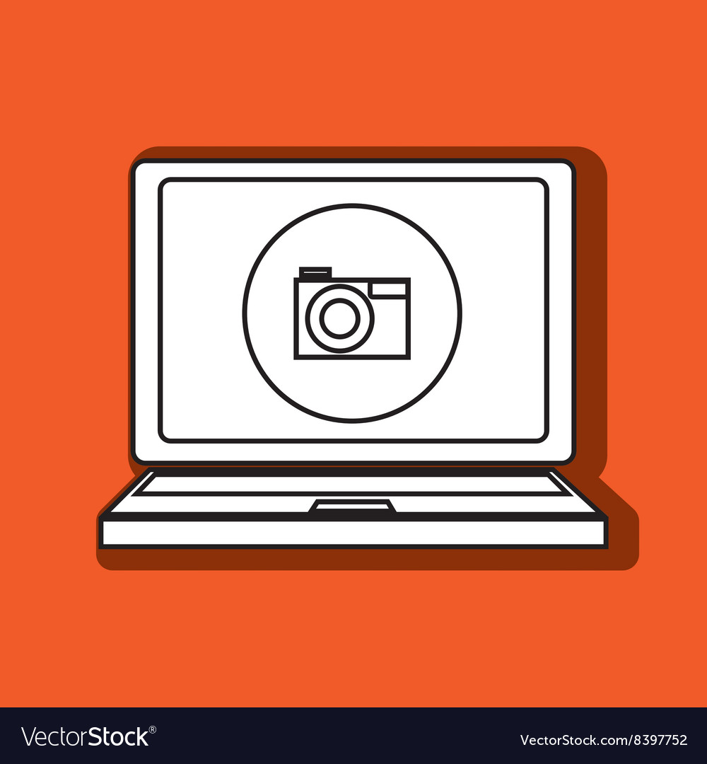 Laptop computer design Royalty Free Vector Image