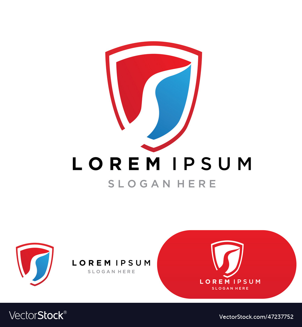 Security shield logo icon design template Vector Image