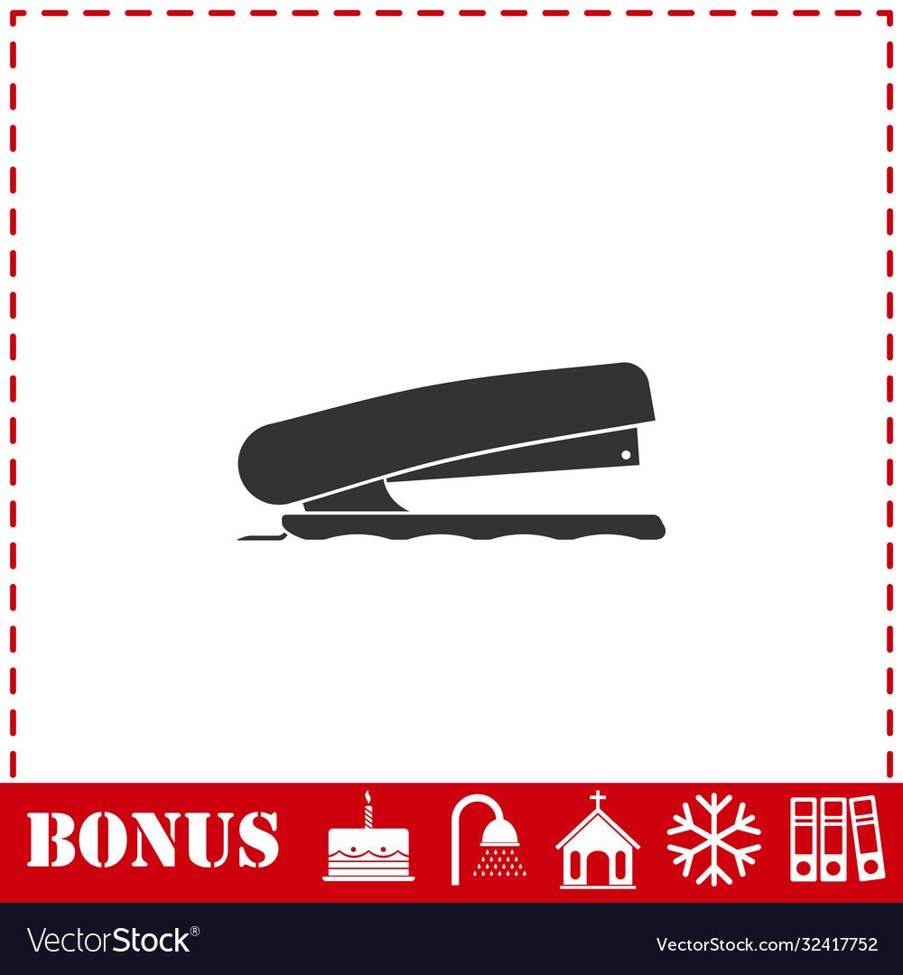 Stapler icon flat Royalty Free Vector Image - VectorStock