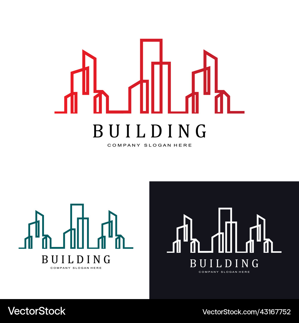 Urban building construction logo icon symbol Vector Image