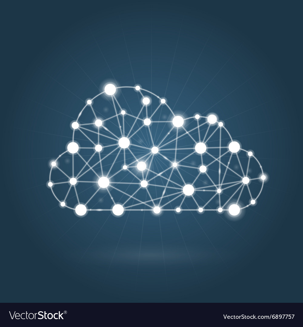 Cloud computing concept - internet communication Vector Image