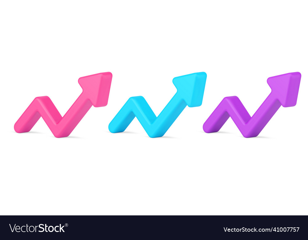 Collection dynamic up direction pointer arrow Vector Image