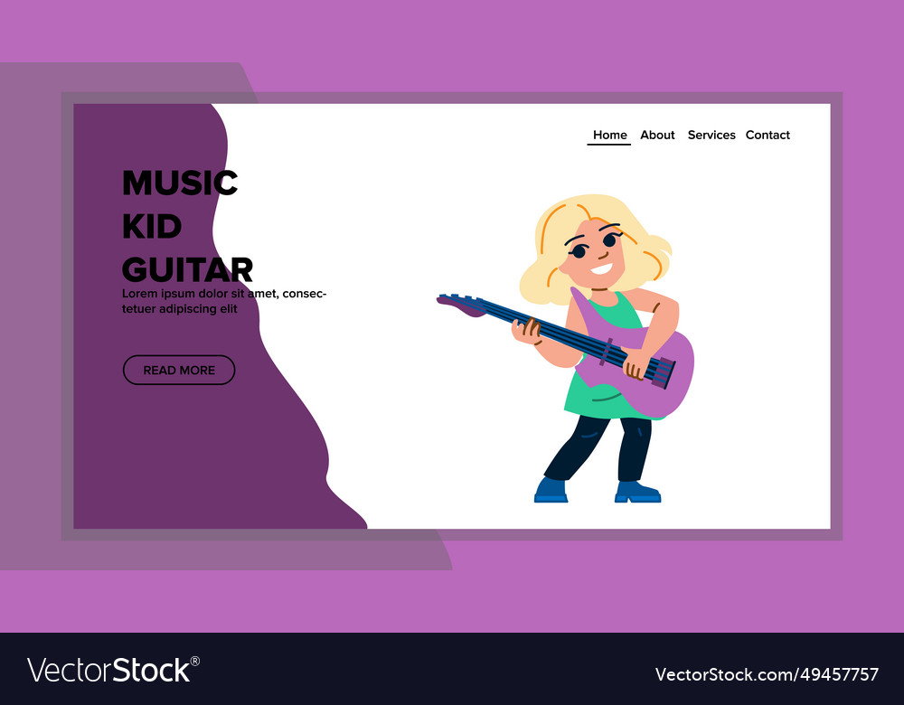Happy music kid guitar Royalty Free Vector Image Happy music kid guitar Royalty Free Vector Image