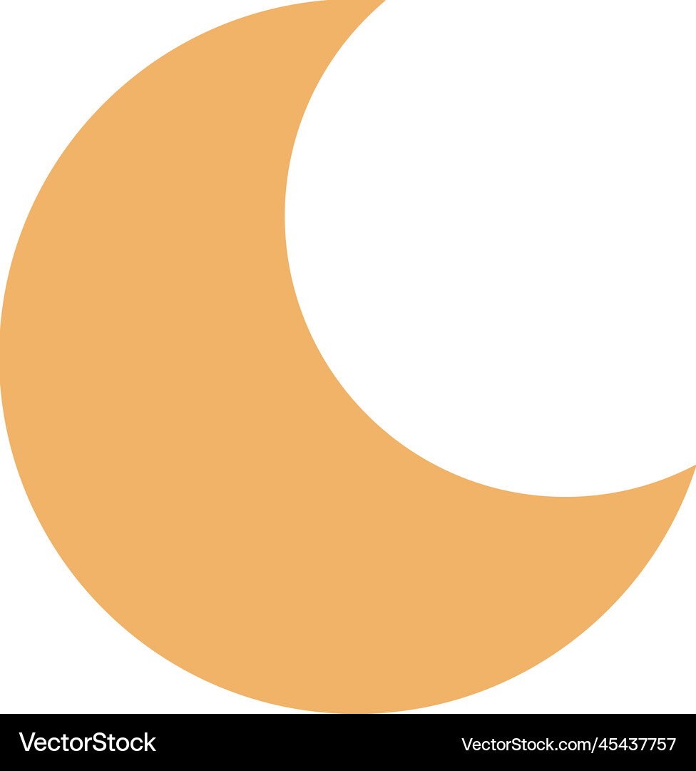 Magical moon symbol for rituals flat icon Vector Image