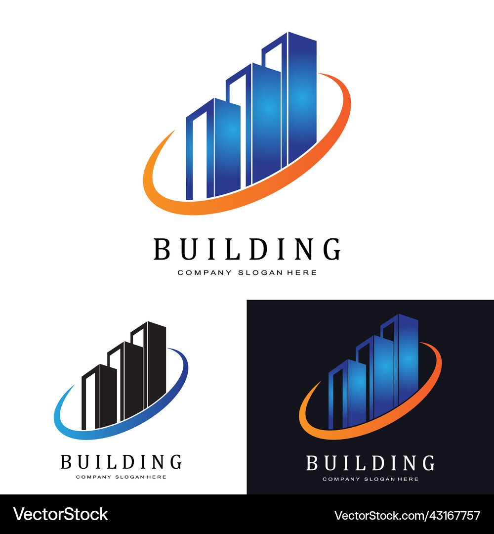 Urban building construction logo icon symbol Vector Image
