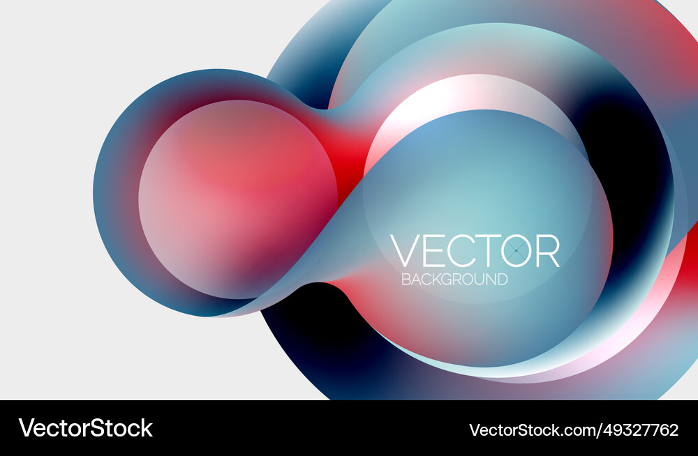 Beautiful flowing round shapes and circles Vector Image
