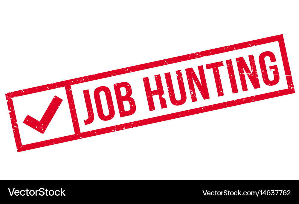 Job hunting rubber stamp Royalty Free Vector Image