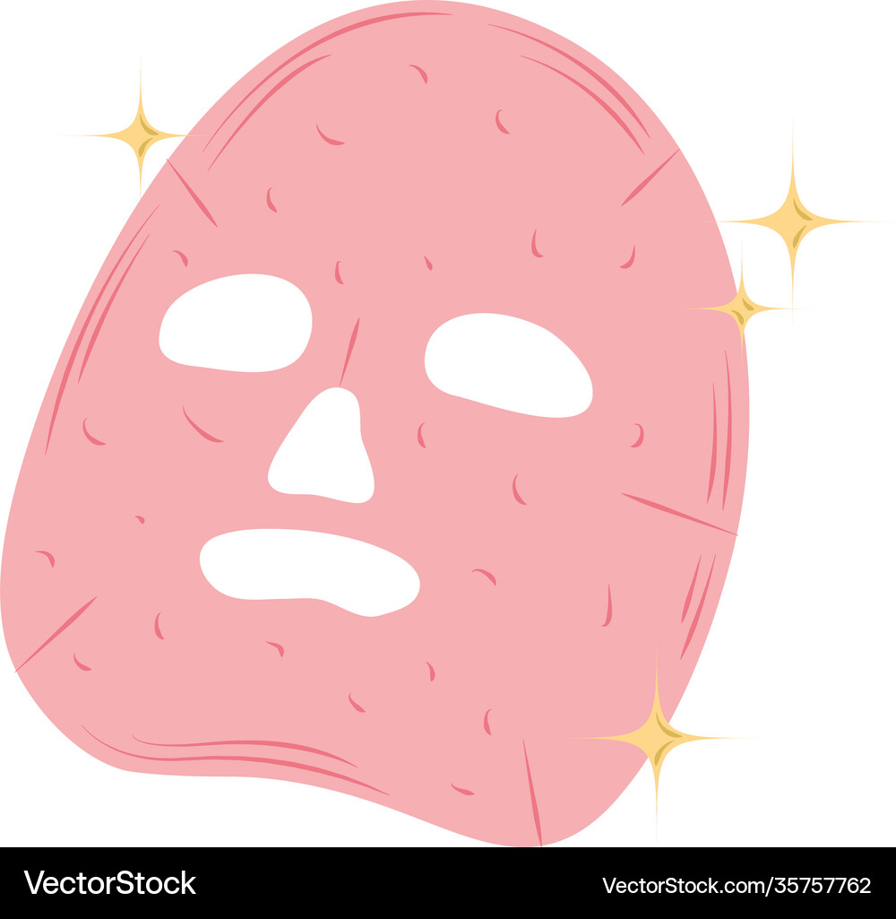 Mask skin care therapy beauty routine Royalty Free Vector