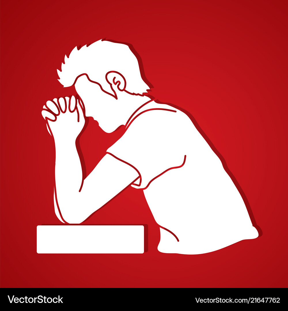 Praise god prayer christian praying Royalty Free Vector