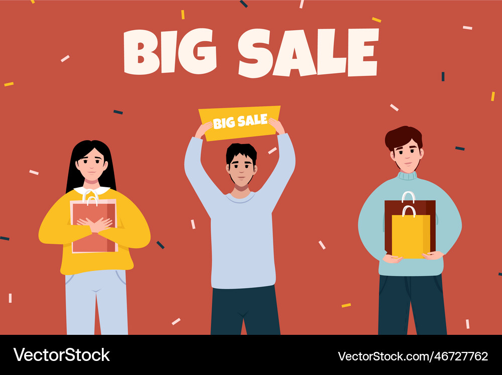 Sale and discount concept Royalty Free Vector Image