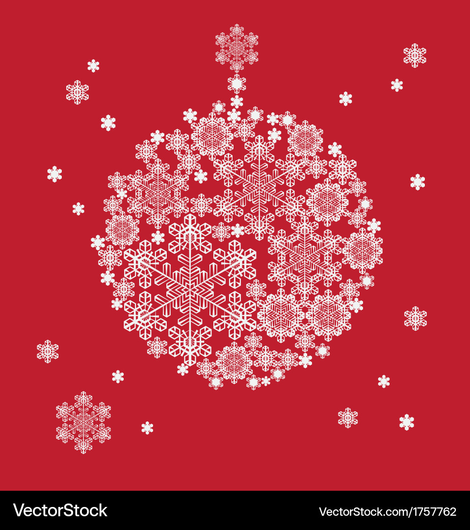 Stylized silhouette of hanging ball formed Vector Image