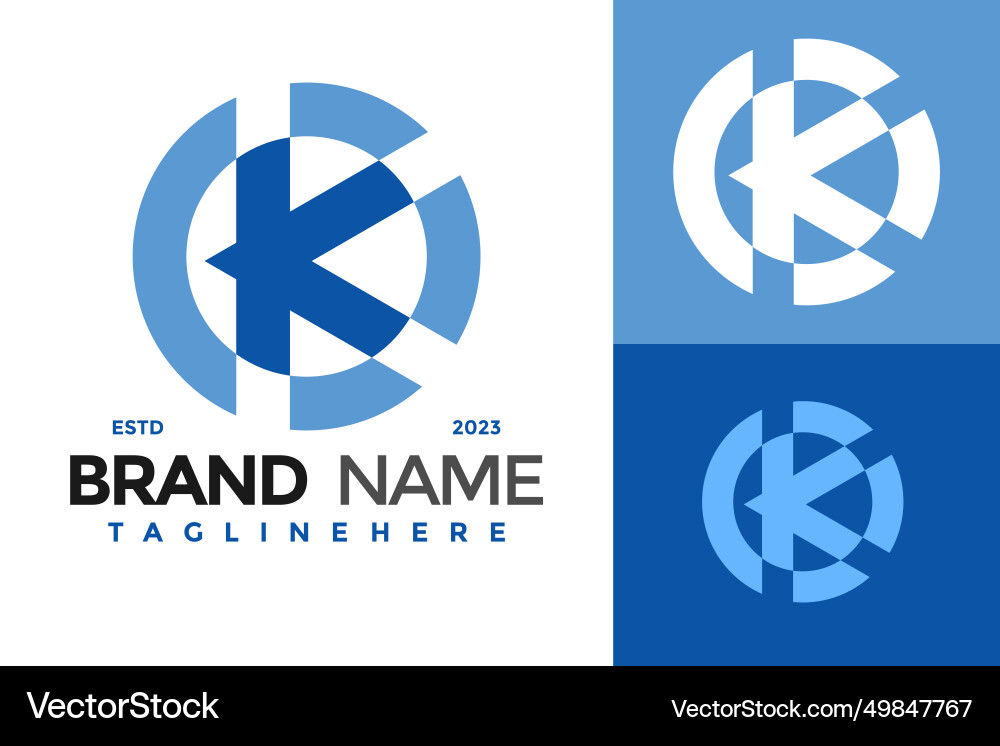 Letter k minimalist unique logo design symbol Vector Image