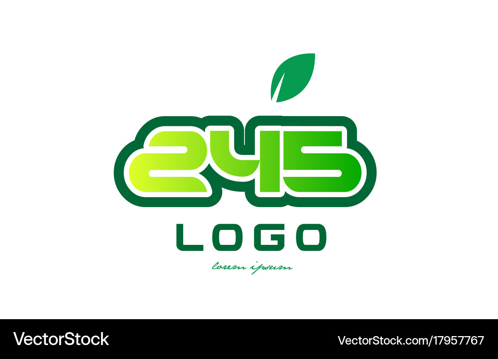 Number 245 numeral digit logo icon design Vector Image