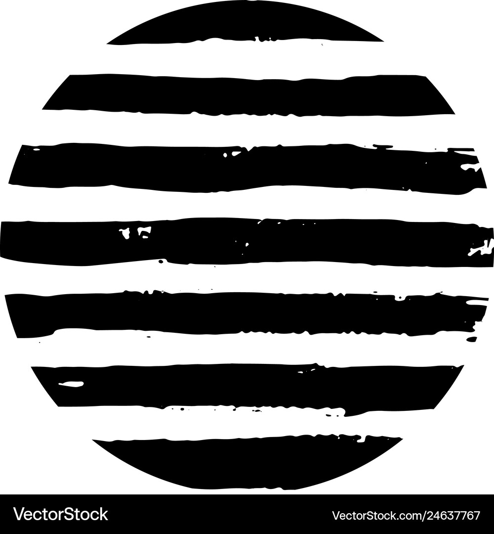 Round textured brush strokes background isolated Vector Image