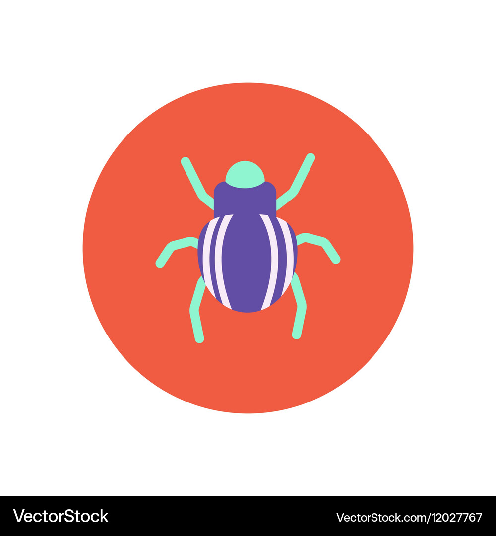 Stylish icon in color circle beetle insect Vector Image