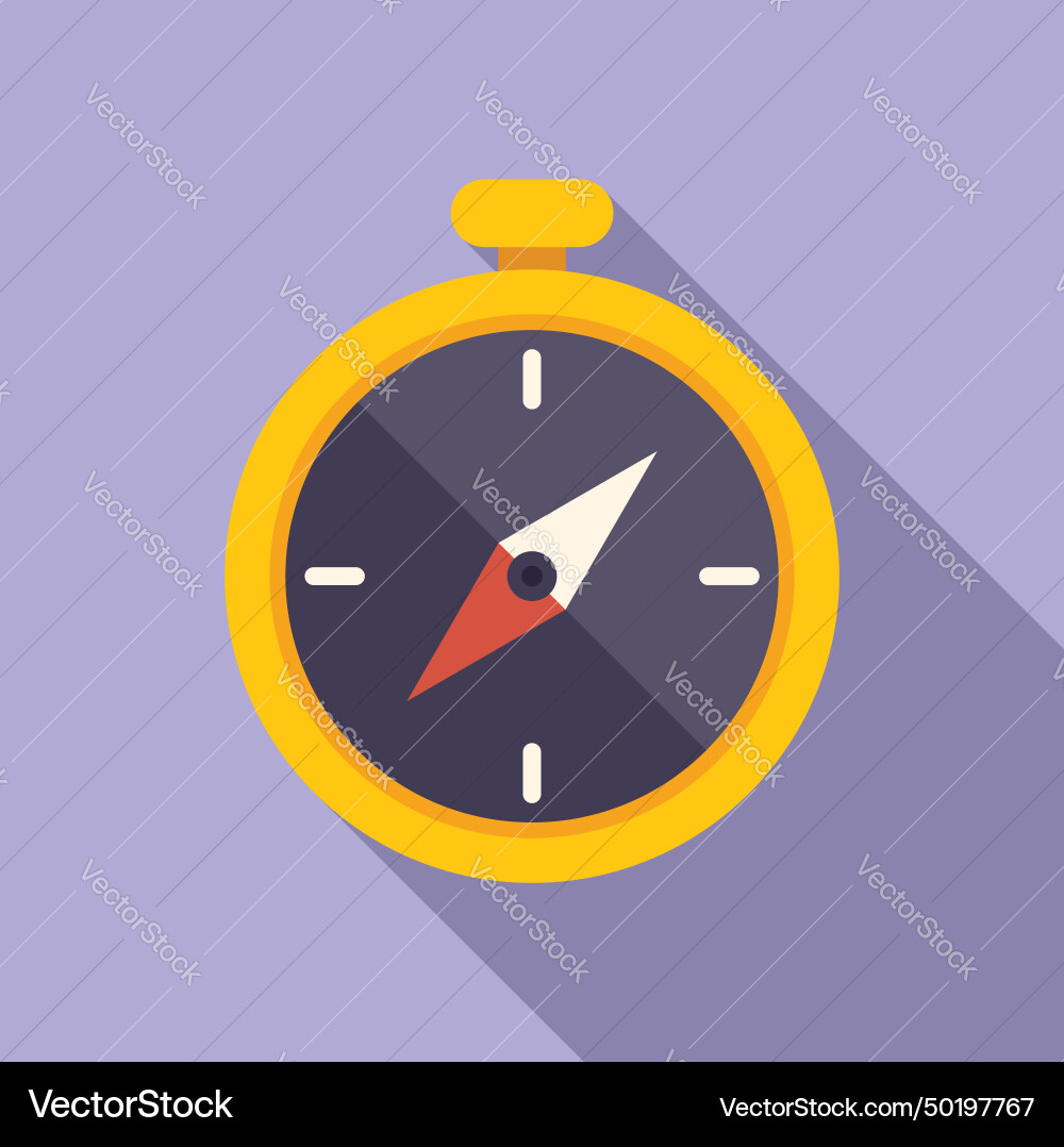 Travel compass icon flat protection safety Vector Image