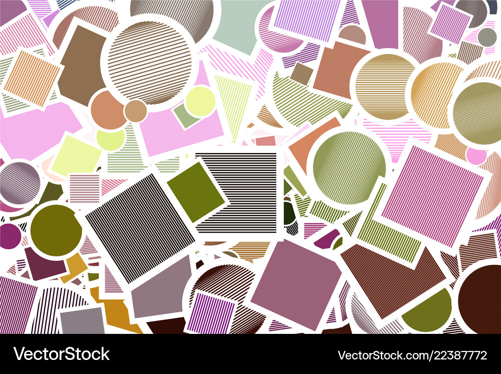 Abstract square circle or ellipse with lines art Vector Image