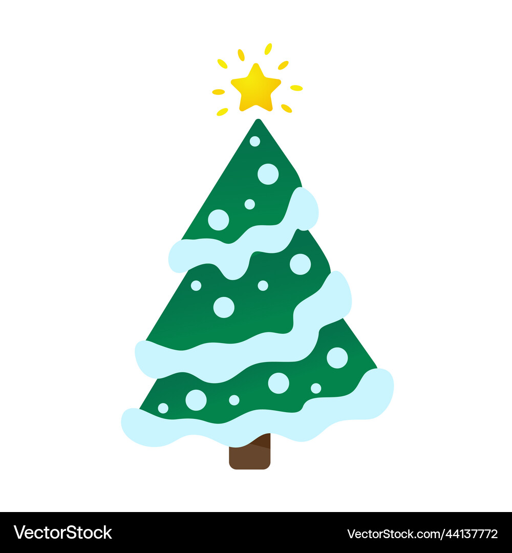 Christmas tree design decorated with colorful Vector Image