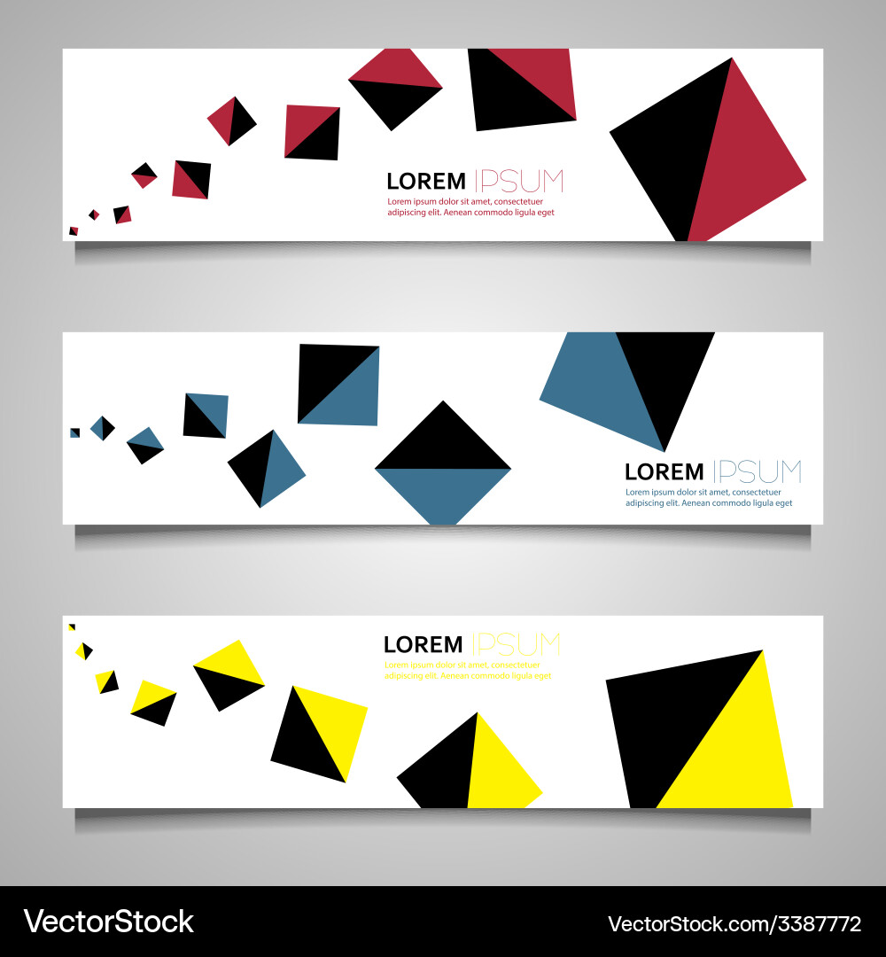 Colorful set of banners Royalty Free Vector Image