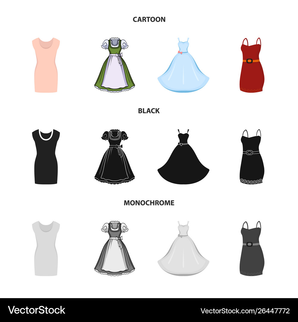 Dress and clothes icon set Royalty Free Vector Image